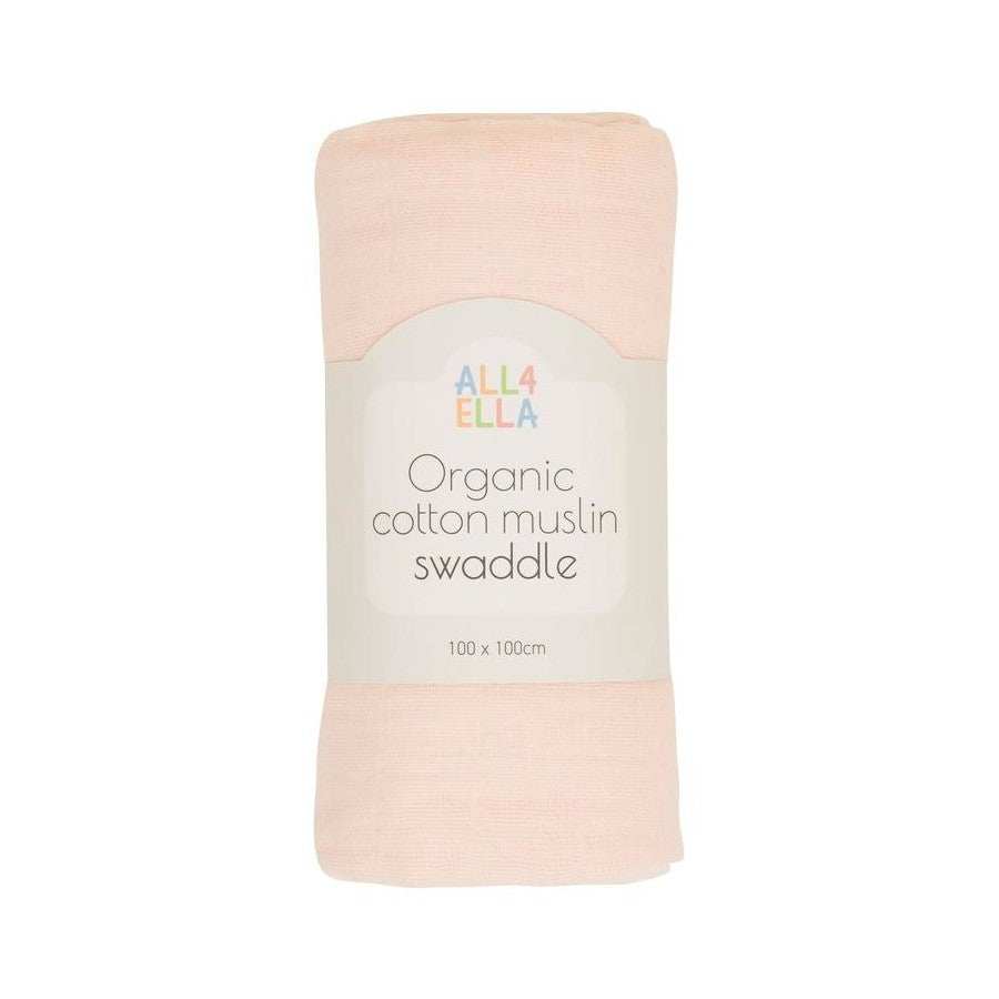 Muslin Swaddle- Baby Pink – WonderKin
